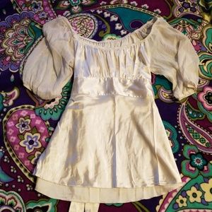 Tops | Cream And Gold Blouse | Poshmark